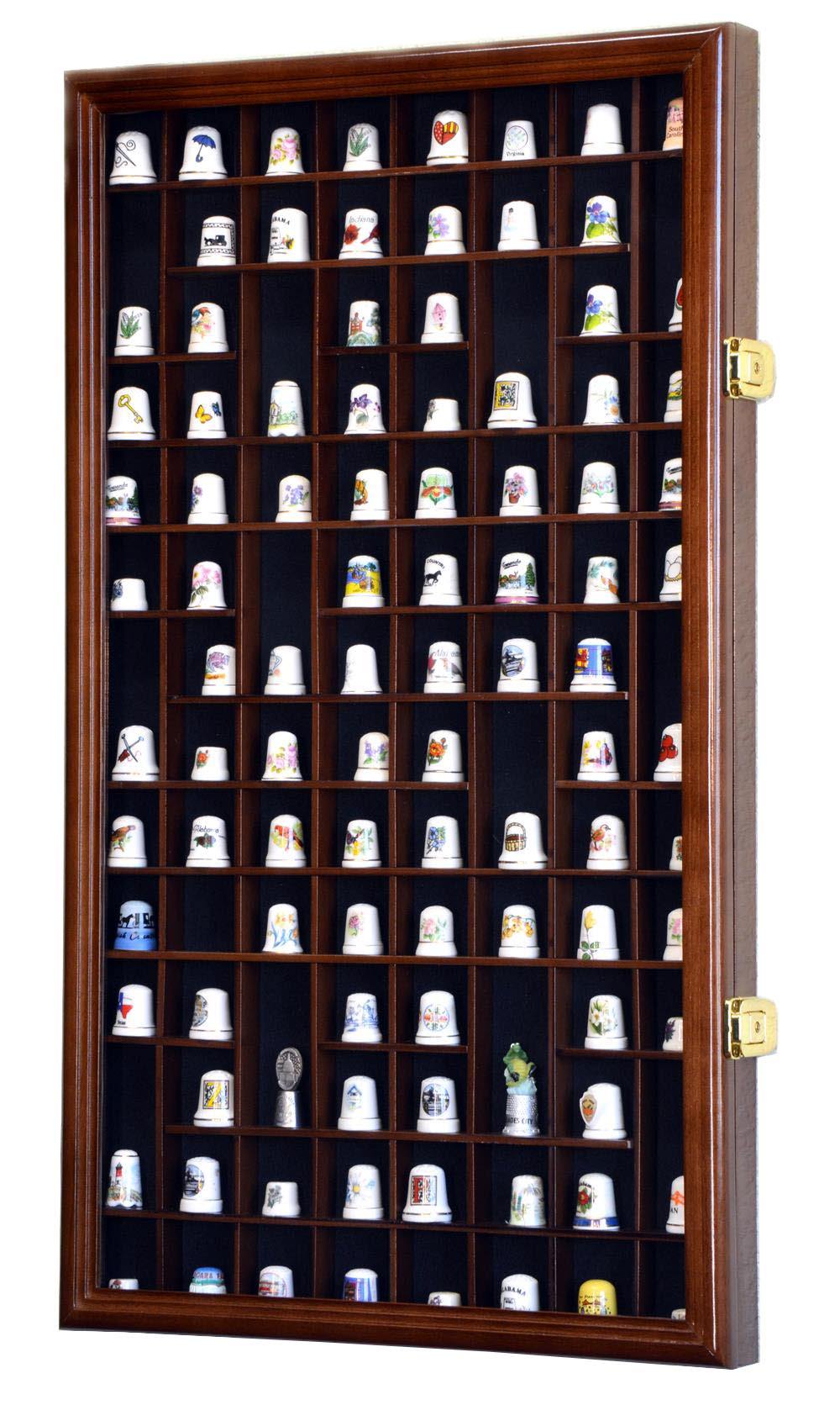 100 Opening Thimble / Small Miniature Display Case Cabinet