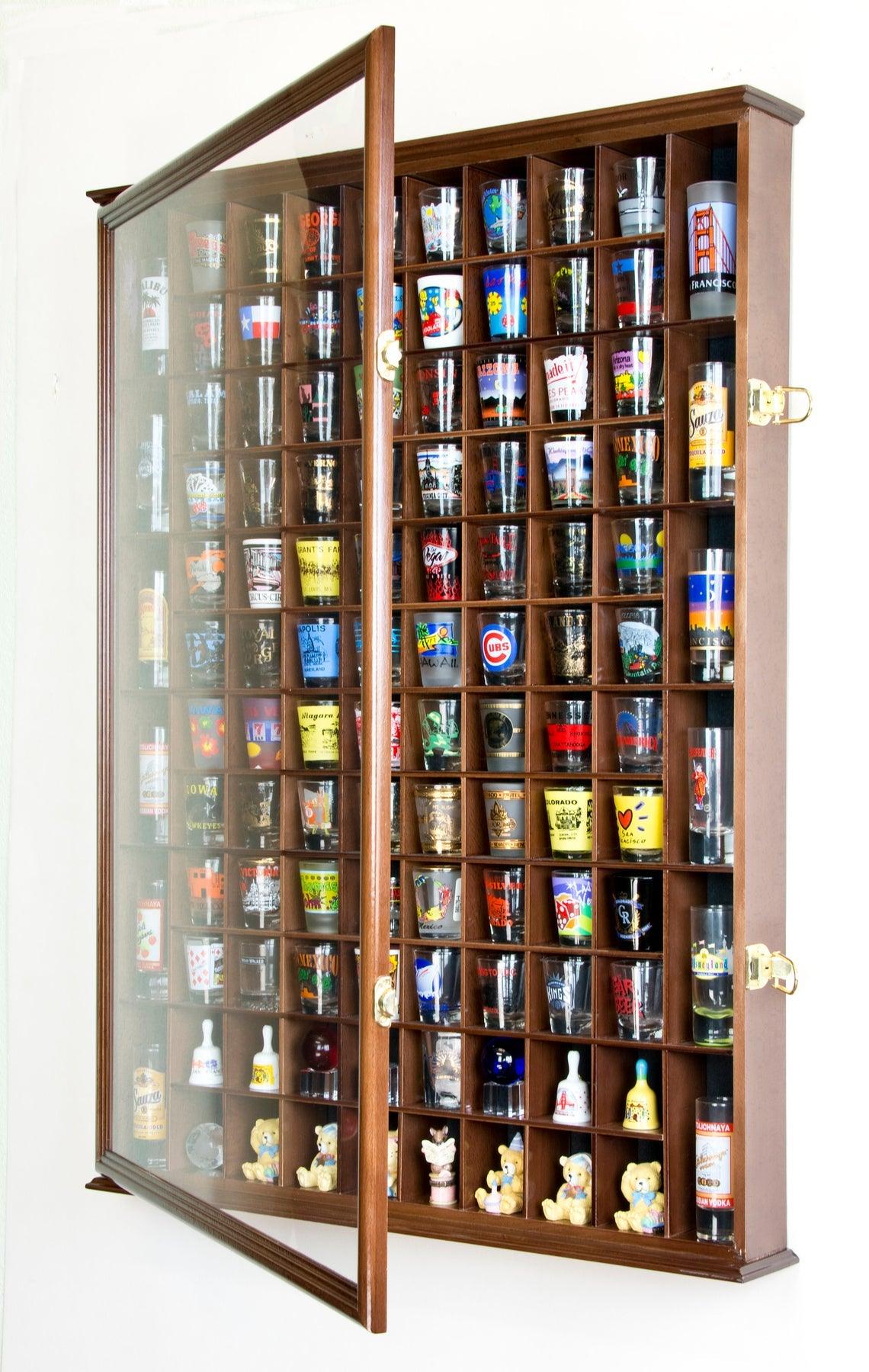 108 Shot Glass Display Case Cabinet