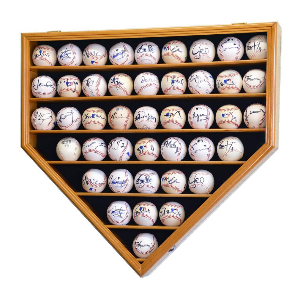 43 Baseball Ball Display Case Cabinet - Home Plate Shaped