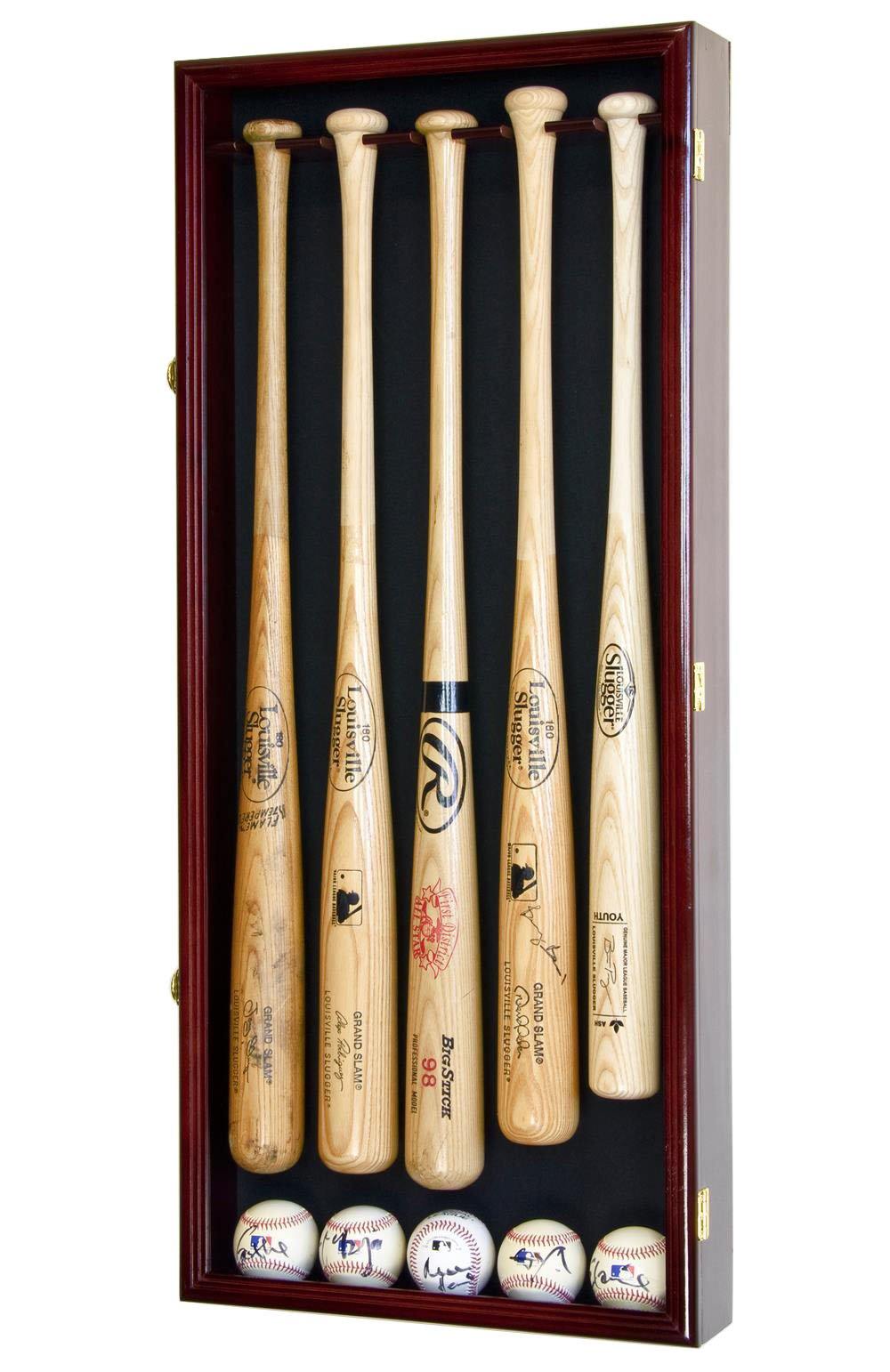5 Baseball Bat Display Case Cabinet