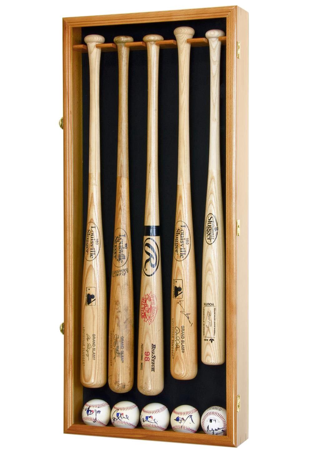 5 Baseball Bat Display Case Cabinet