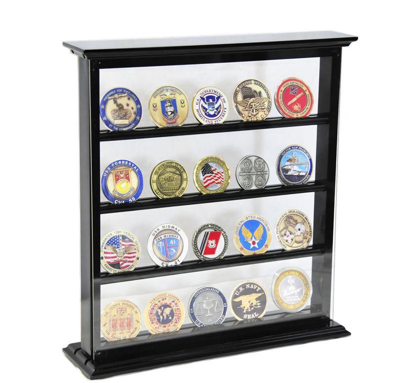 Army Challenge Coin Racks 12 Row Walnut Coin Rack Accessories