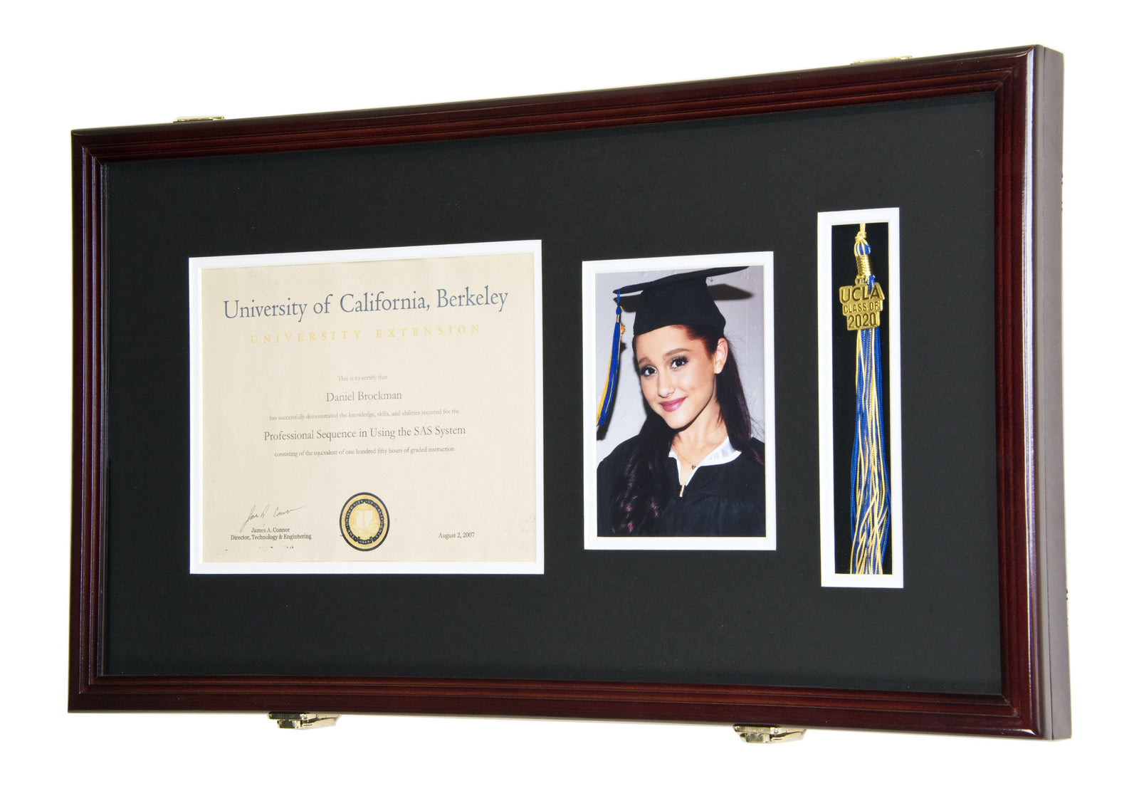 Large Diploma, Graduation Tassel, and Cap Display Cabinet (w/ Custom ...
