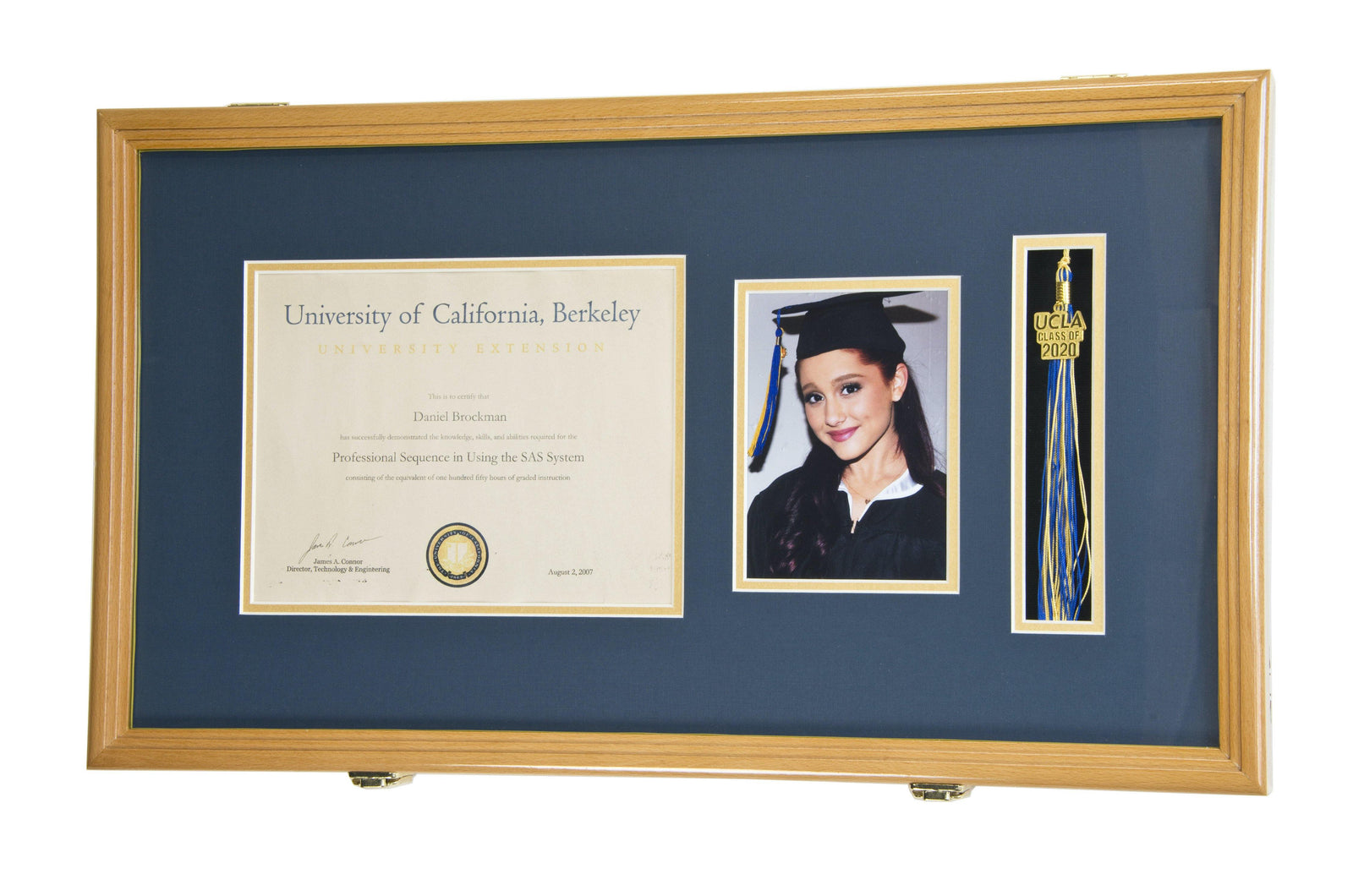 Large Diploma, Graduation Tassel, and Cap Display Cabinet (w/ Custom ...