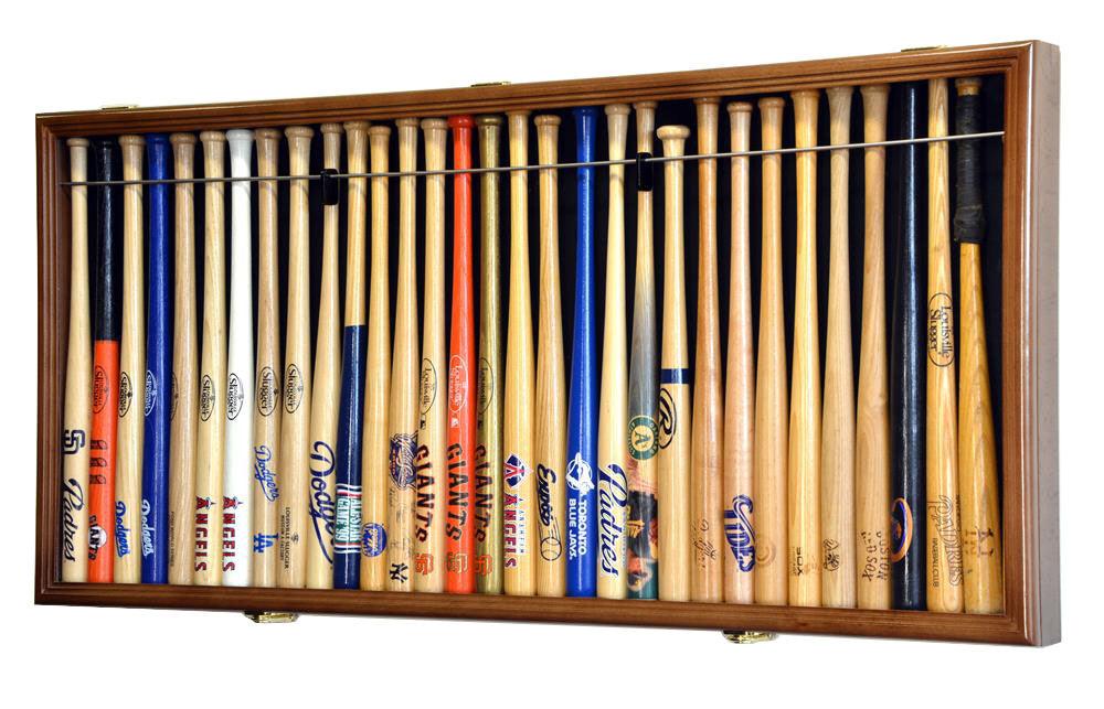 Large Mini 18" Bat Baseball Display Case Cabinet