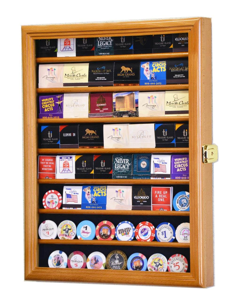 64 Matches Matchbook Display Case Cabinet