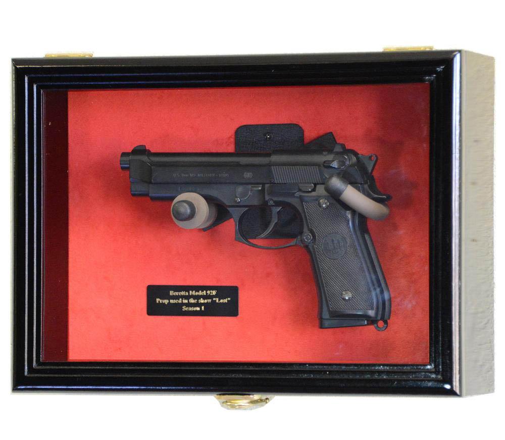 Single Pistol Handgun Display Case Wall Mount Cabinet