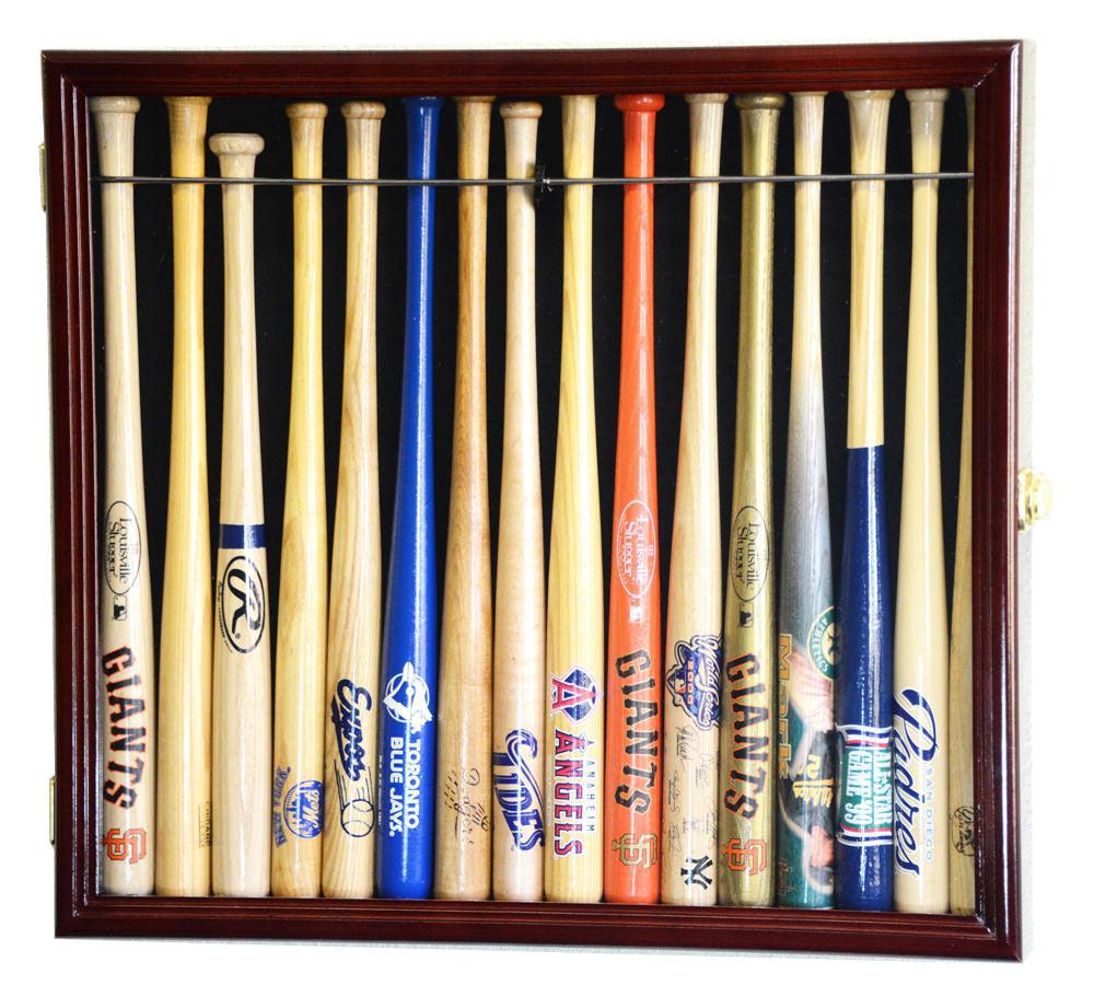 Small Mini 18" Bat Baseball Display Case Cabinet