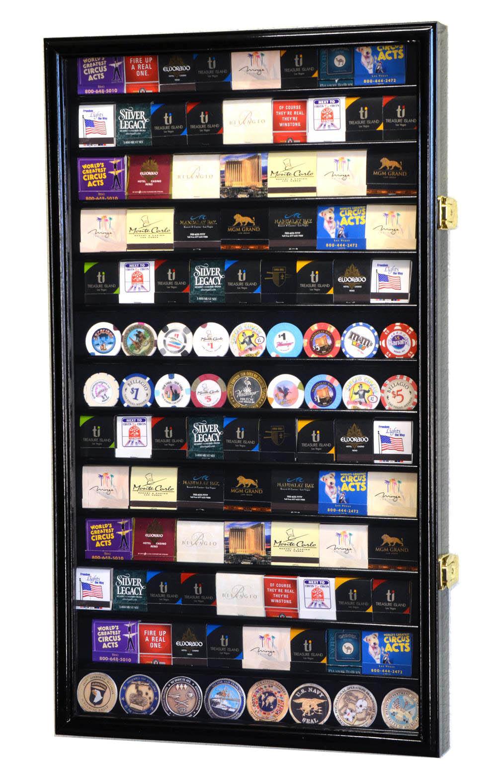 117 Matches Matchbook Display Case Cabinet