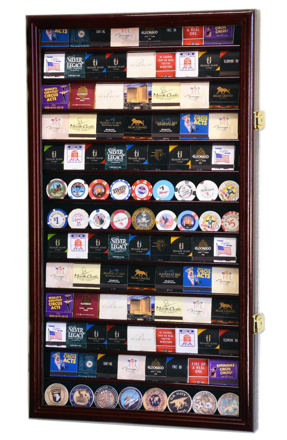117 Matches Matchbook Display Case Cabinet